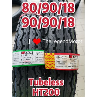 FKR TAYAR TYRE 18 HT200 Tubeless TIUBLESS TAYER TIRE TYRES 80/90-18 90/ ...