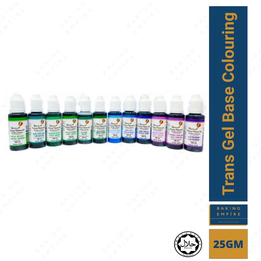 Trans Gel Base Food Coloring / Pewarna Makanan Gel ( Blue, Purple ...