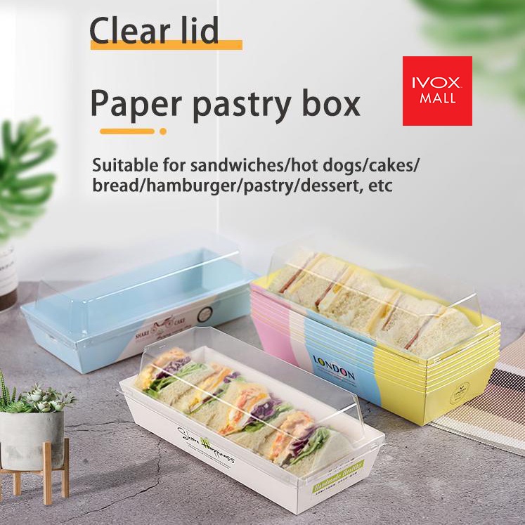 Rectangle Cake Paper Box | Food Box | Packaging cake | Kotak Kek ...