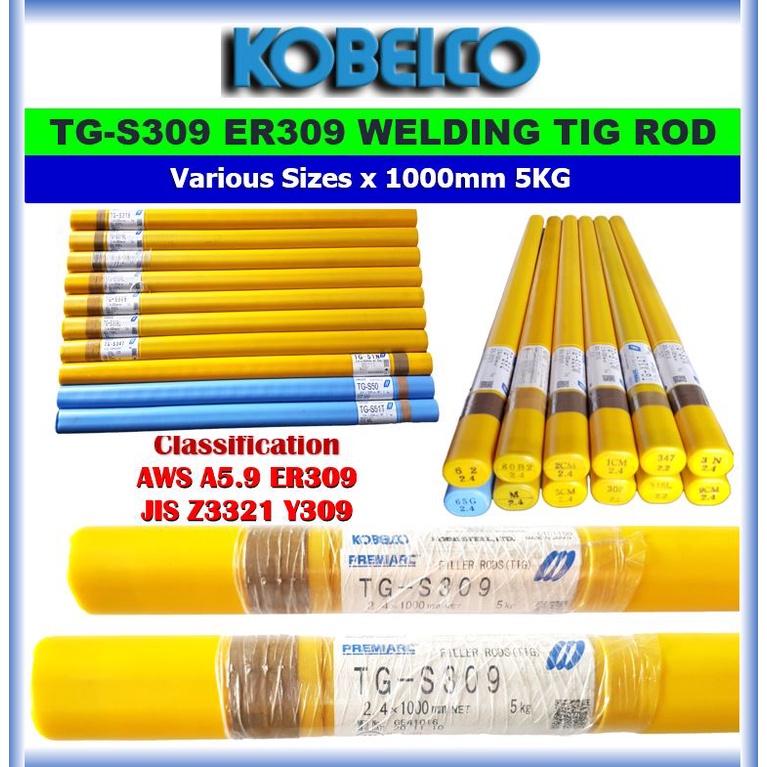 KOBELCO WELDING TIG ROD TG-S309 ( TGS309 , TGS-309 ) ER309 - Various ...