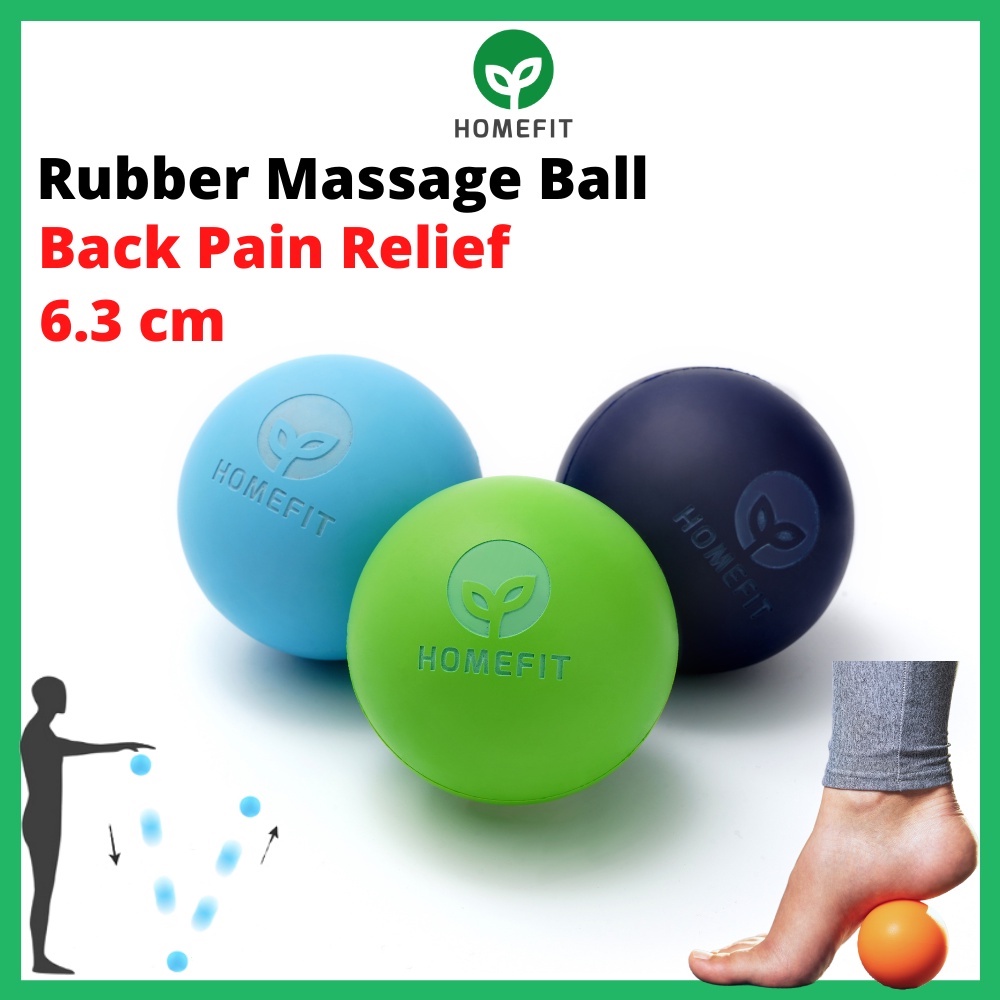 6 3cm Rubber Lacrosse Massage Ball Fascia Ball Trigger Point Therapy