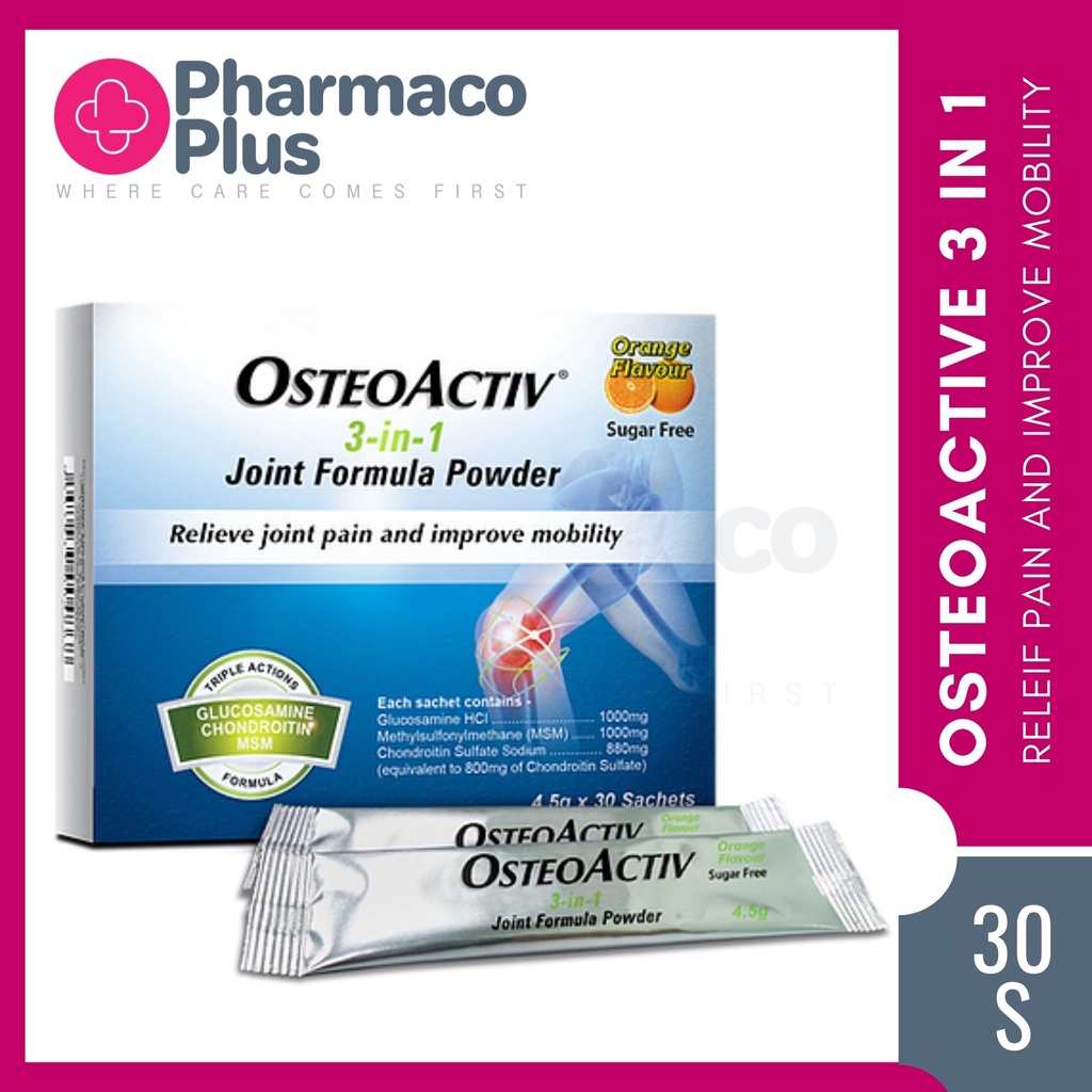 OSTEOACTIV 3-in-1 Joint Formula 30 Sachets Used as adjuvant therapy for ...