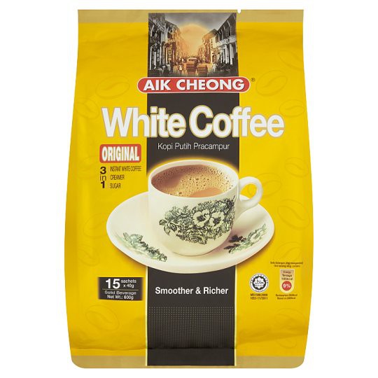 Aik Cheong Original 3 in 1 Instant White Coffee Creamer Sugar 15 Sachets x 40g (600g) | Shopee ...
