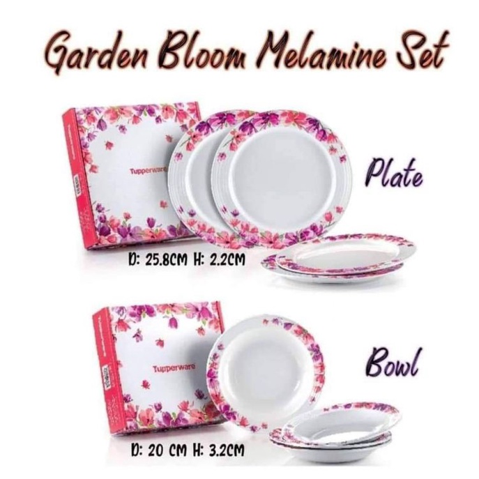 Tupperware LIMITED EDITION Melamine Bowls and Plates Flower Set ...