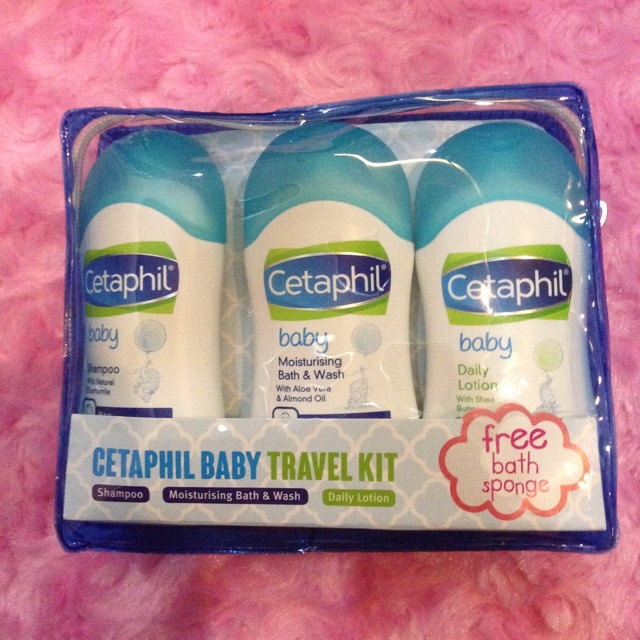 Original Cetaphil Baby Travel Kit Limited Edition With Cute Bath Sponge ...