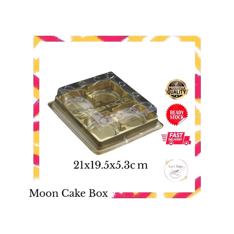 Moon Cake 4 Cavity / Plastic Tray with Cover 4 holes / Mooncake Tray CN ...