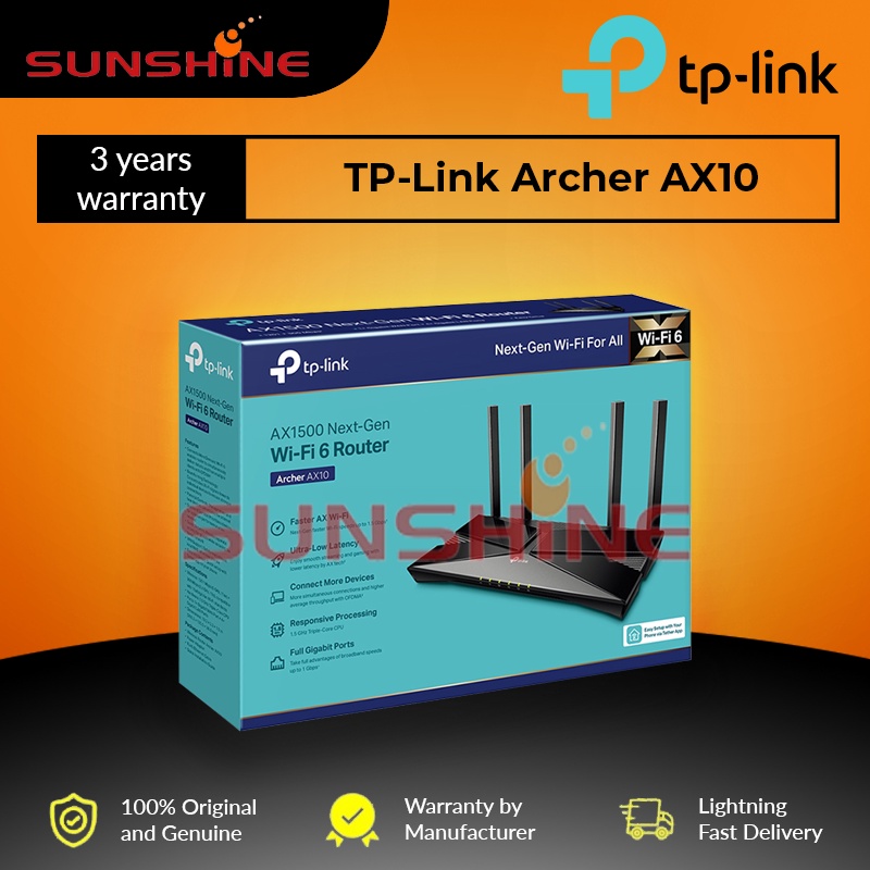 TP-Link WiFi6 AX1500 / AX1800 Archer AX10 AX12 / AX20 / AX23 Gigabit ...