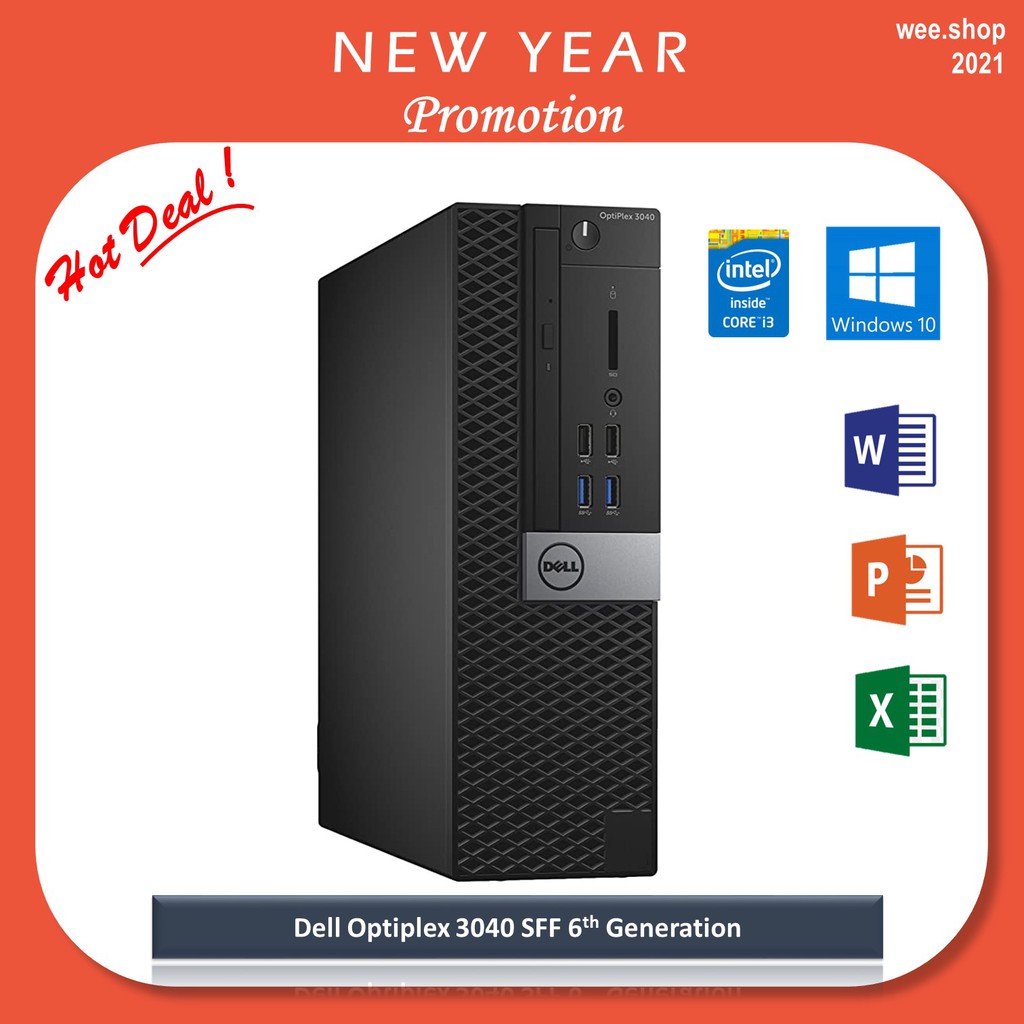 Complete Desktop Set Dell Optiplex 3040 i5-6th Gen + 19" Wide Monitor ...