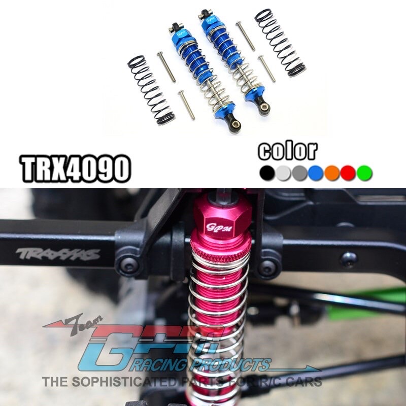 GPM 1/10 TRX-4 82056-4 Aluminium Front/Rear Adjustable Spring Dampers ...