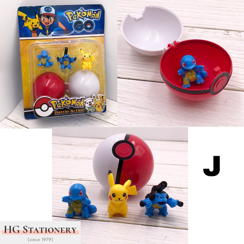 Pokemon Battle Figures & Poke Ball Toy Set | Shopee Malaysia
