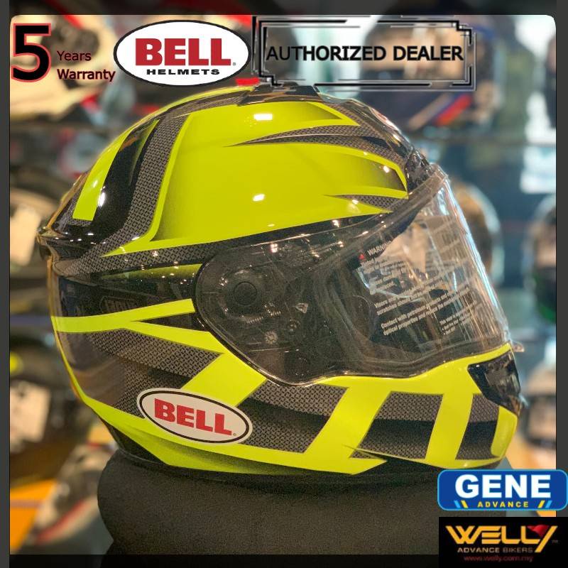BELL SRT Predator HI-VIZ Green Black Full Face Helmet 100% Original ...