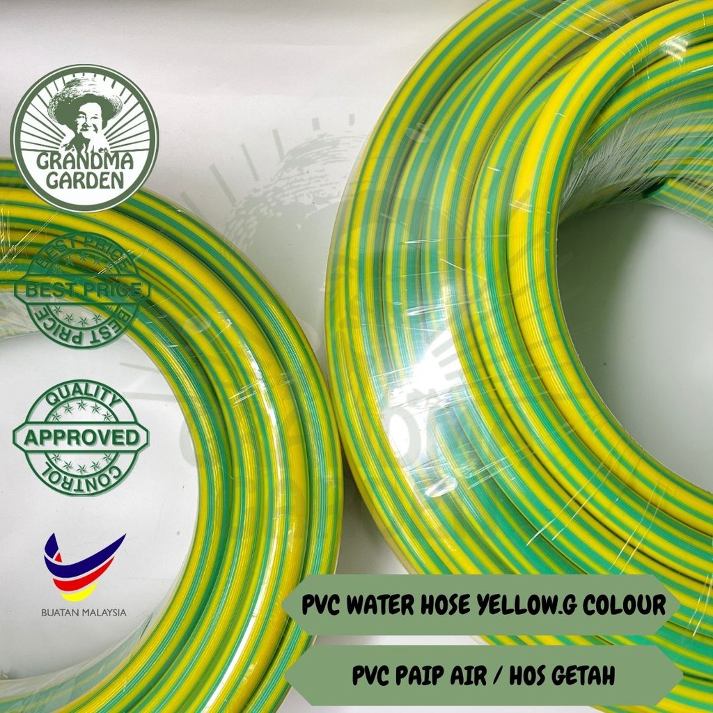 👵 𝐏𝐑𝐄𝐌𝐈𝐔𝐌 𝐐𝐔𝐀𝐋𝐈𝐓𝐘 HIJAU KUNING PVC WATER HOSE / GARDENING HOSE / PAIP ...