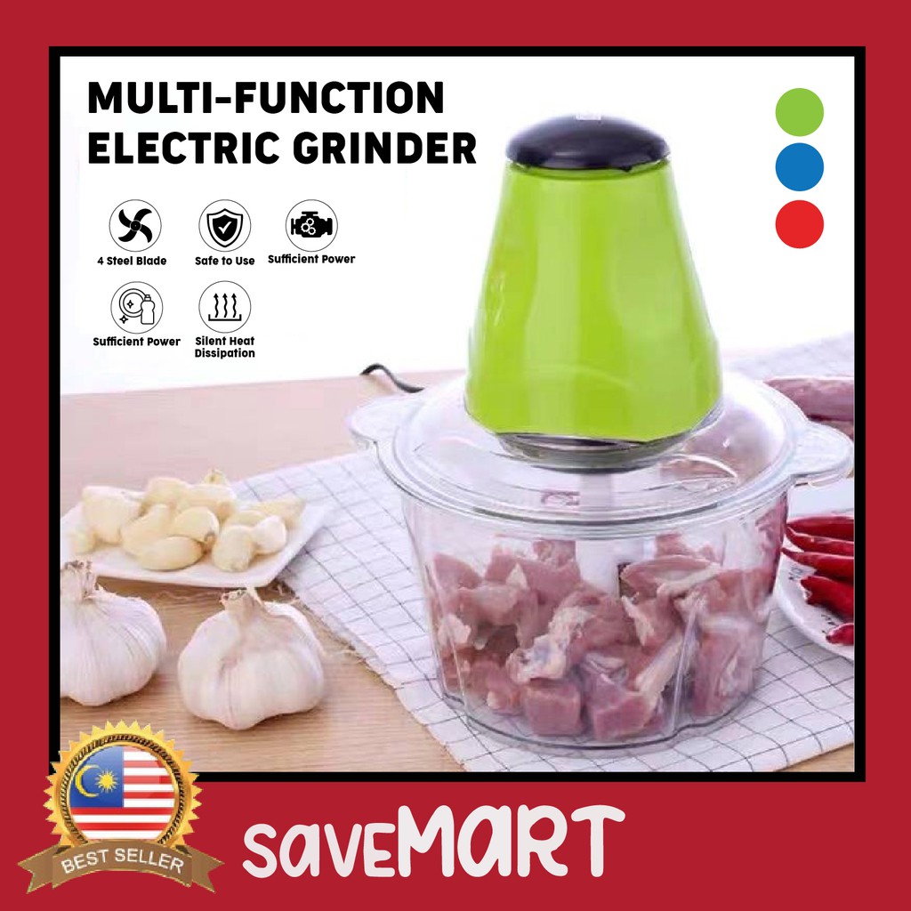 250W 2L Capacity Electric Meat Grinder Food Mincer Vegetables Chopper ...