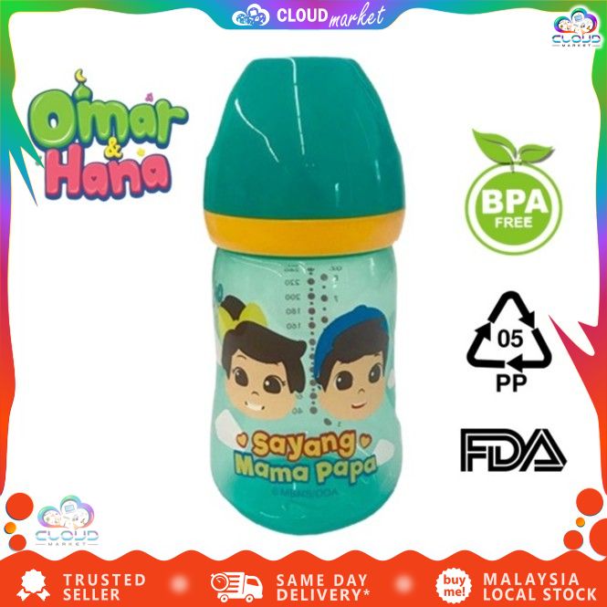Botol Susu 240ml Omar & Hana | BPA-Free Milk Feeding Bottle (Limited ...