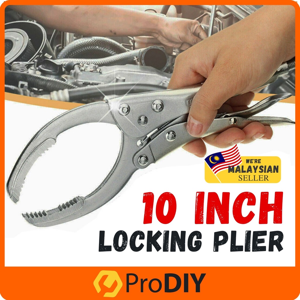 10 inch Heavy Duty Steel Oil Filter Locking Plier Open Vehicle Oil ...