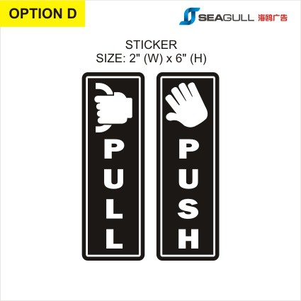 Door Sticker Sticker Pintu Door Signage Push & Pull Tolak Tarik 推 拉 门 ...