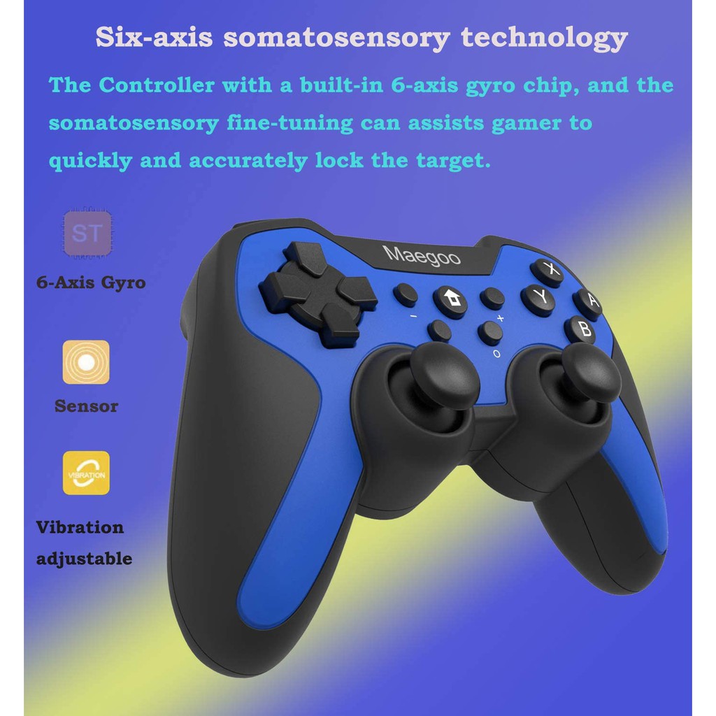 Maegoo Wireless Controller for Switch and Switch Lite, Bluetooth Switch Pro Controller Gamepad ...