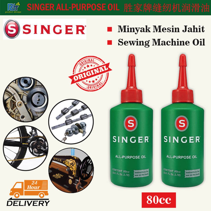 Singer Sewing Machine Oil 80cc All Purpose Lubricant Oil / Minyak Mesin ...