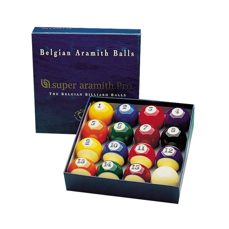 Super Aramith PRO Cup Spot & Stripes Pool Ball Set - 2 1/4 Inch ...