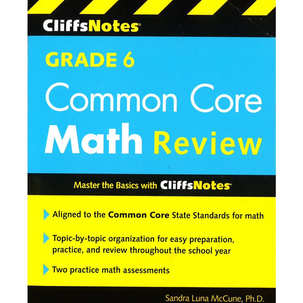 (BX) Cliffsnotes Grade 6 Common Core Math Review (ISBN:9780544373327 ...