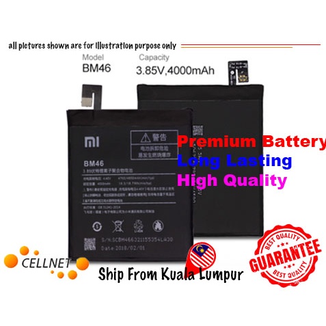 [Cellnet] BM46 Redmi Note 3 Battery 4000mAh | Shopee Malaysia
