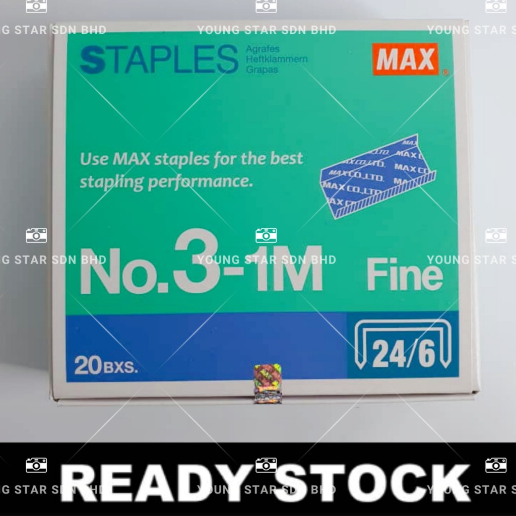 Original Max Staples No.3-1M ( 20 small boxes ) | Shopee Malaysia