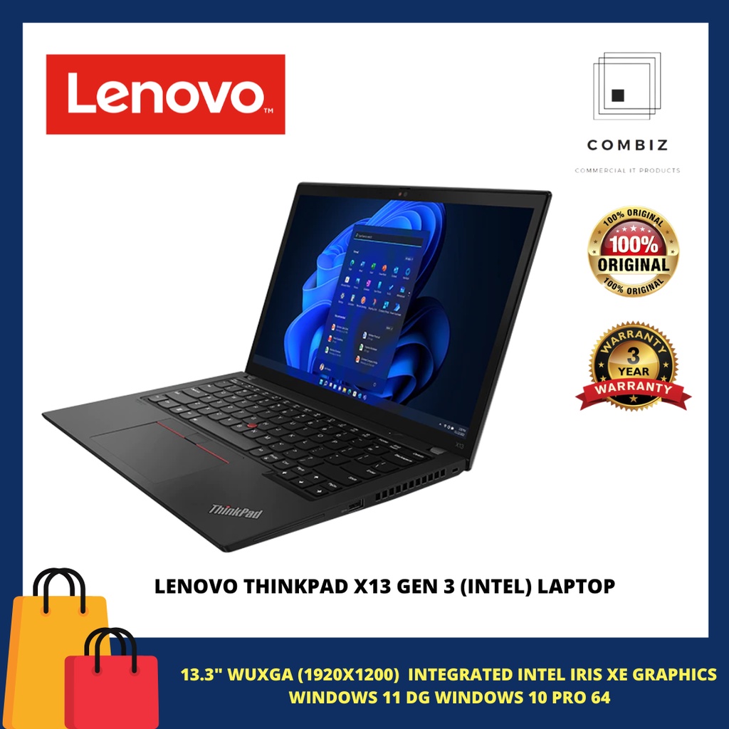 LENOVO THINKPAD X13 GEN 3 (INTEL) LAPTOP -STOCK PLEASE ASK SELLER ...