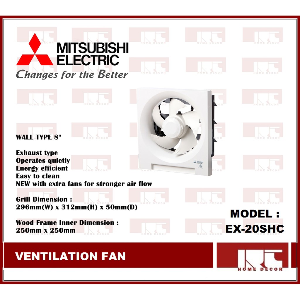 MITSUBISHI VENTILATION FAN 8” EX-20SHC / WALL EXHAUST FAN | Shopee Malaysia