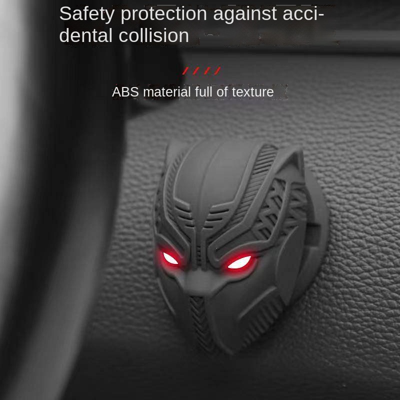 Black Panther Car One-Click Start Protection Cover Decorative Sticker ...