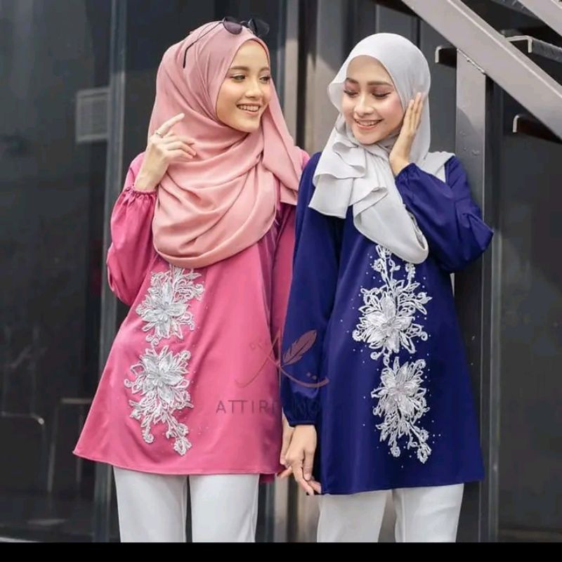 Sophie Lace Blouse Muslimah Raya 2022 Limited Stock | Shopee Malaysia