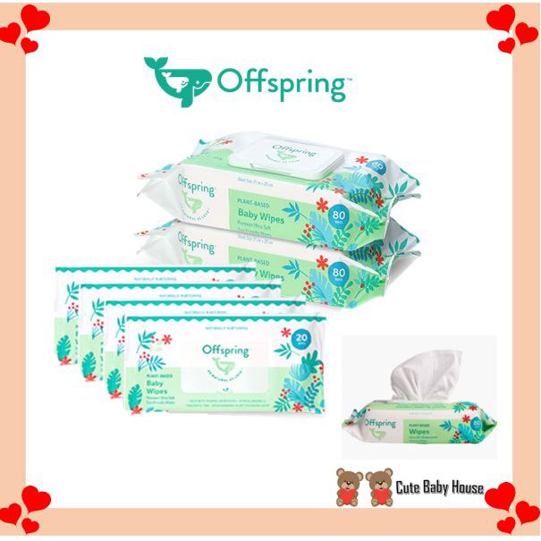 [BUNDLE DEAL] Offspring Baby Wipes 10 sheets / 20 sheets / 80 sheets ...