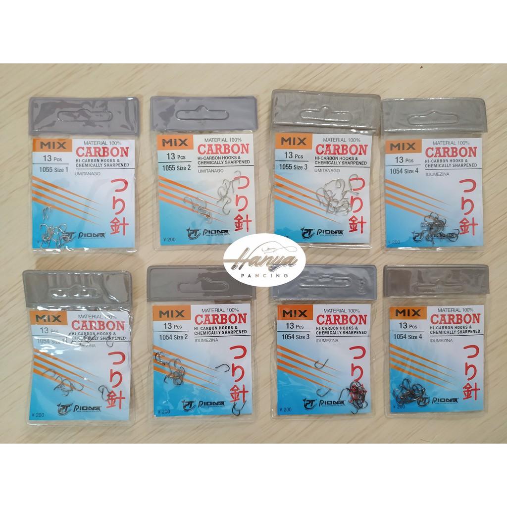 MATA Mix CARBON FISHING HOOK EYE 1054 1055 IDUMEZINA UMITANAGO | Shopee ...