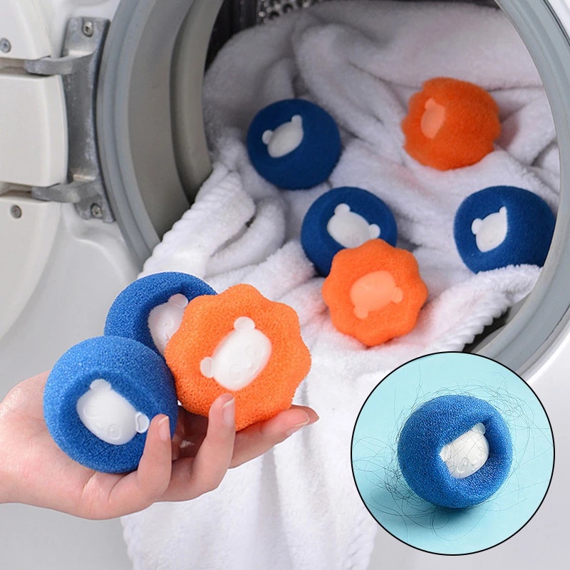 Magic Washing Machine Hair Remover Filtering Ball / Reusable Laundry ...