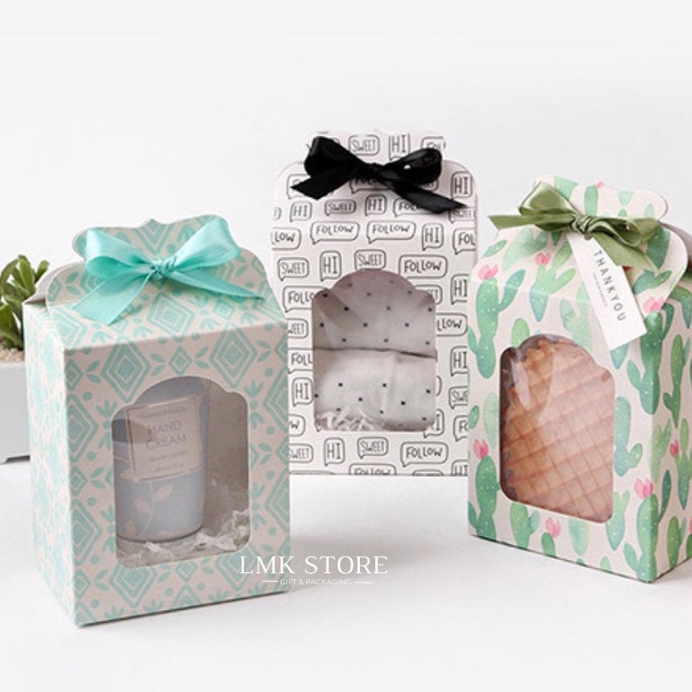 LMK Portable Transparent Door Gift Box With Ribbon Hantaran Goodies Box ...
