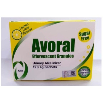 Avoral Effervescent Granules Urinary Alkalinizer 12 x 4g sachets Exp ...
