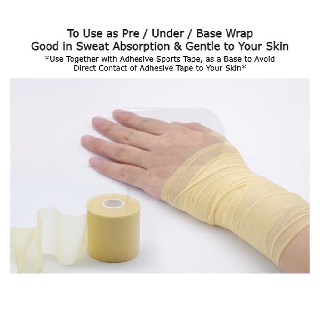 Underwrap Tape 7cm x 27m for Ankle Wrist Wrap Must Use with Adhesive ...