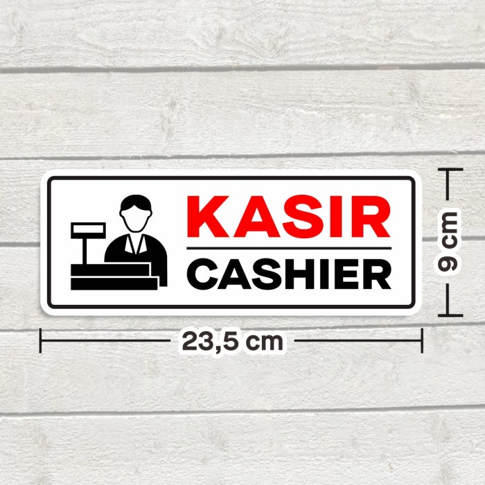Cashier Label Sticker Cashier Wall Door Glass Sign Sticker | Shopee ...