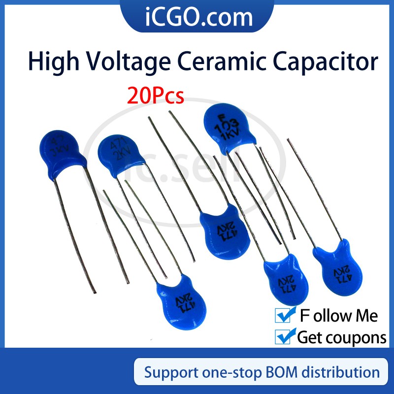 High Voltage Ceramic Capacitor 101/151/221/331K 471K 561K 681K 1/2/3/6 ...