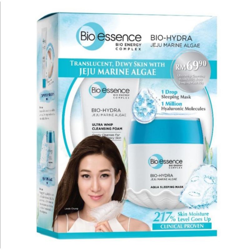 Bio-essence Hydra Bio-Hydra Sleeping Mask 80G + Cleanser 100G | Shopee ...