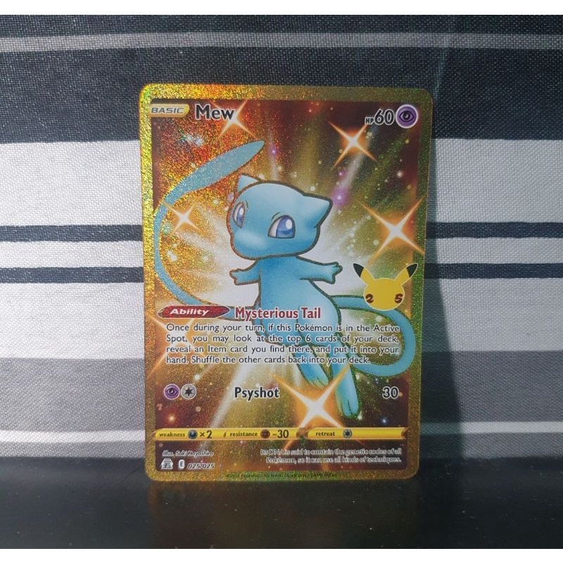 [READY STOCK] MEW GOLD SECRET 025/025 POKEMON 25TH ANNIVERSARY ...