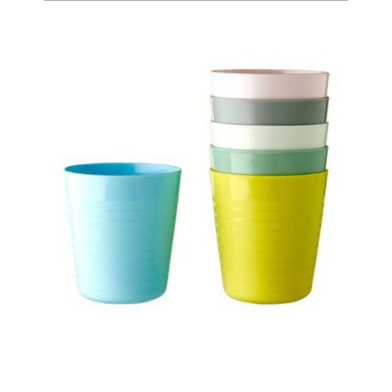 IKEA KALAS KIDS CUP SET OF 6 (ASSORTED COLOURS) | Shopee Malaysia