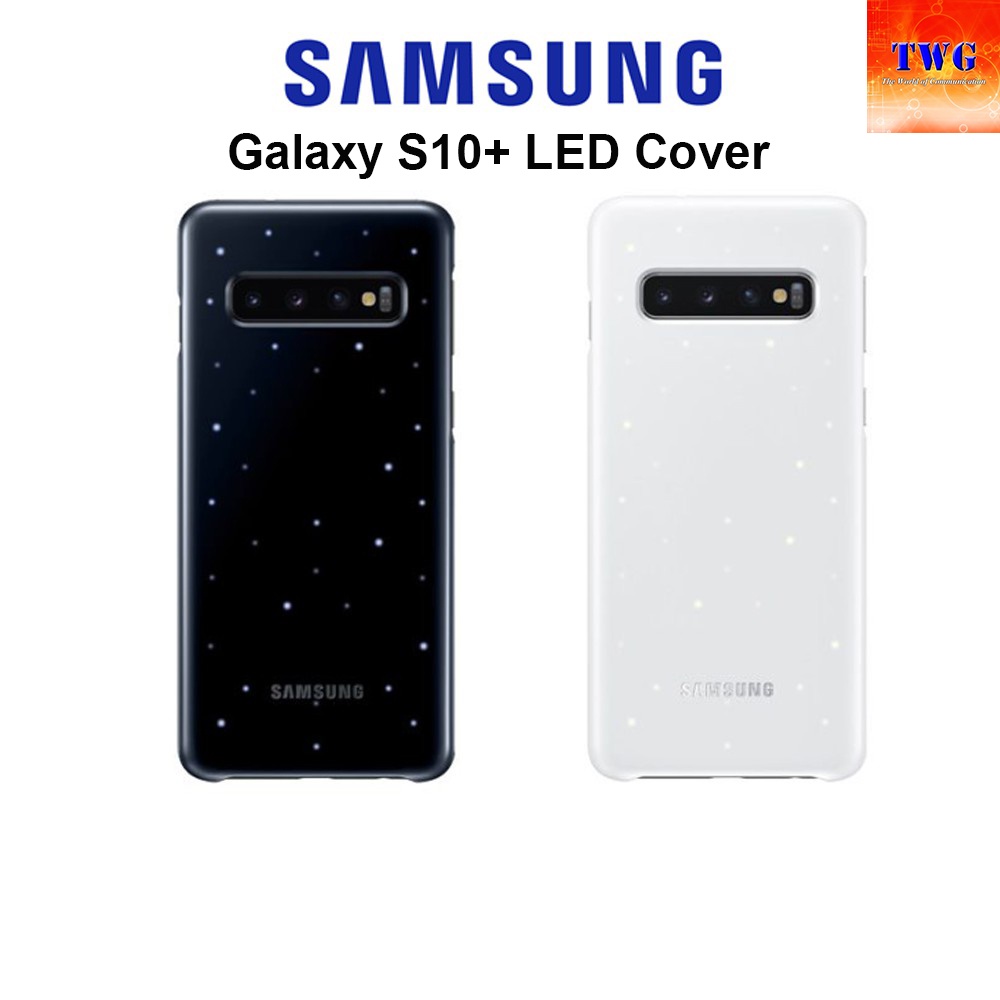 Original Samsung Galaxy S10+ LED Cover Casing Color Black and White ...