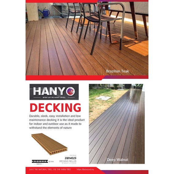 Decking Outdoor Flooring 1.45 Meter per pcs | Shopee Malaysia
