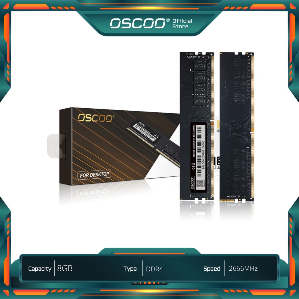 [SHIP IN 24HRS] Oscoo Desktop RAM DDR4 U-DIMM Memory 2666MHz (8GB ...