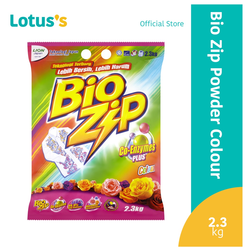 Bio Zip Colour Powder Detergent 2.3kg | Shopee Malaysia