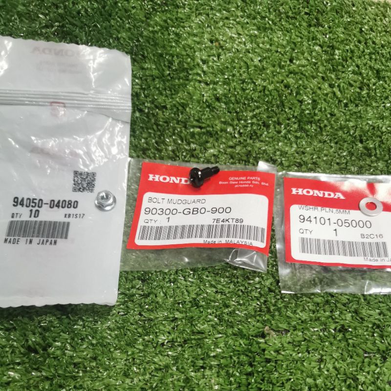 Honda Ex5 Mudguard Screw Set Ori (94050-04080)(90300-GBO-900)(94101 ...
