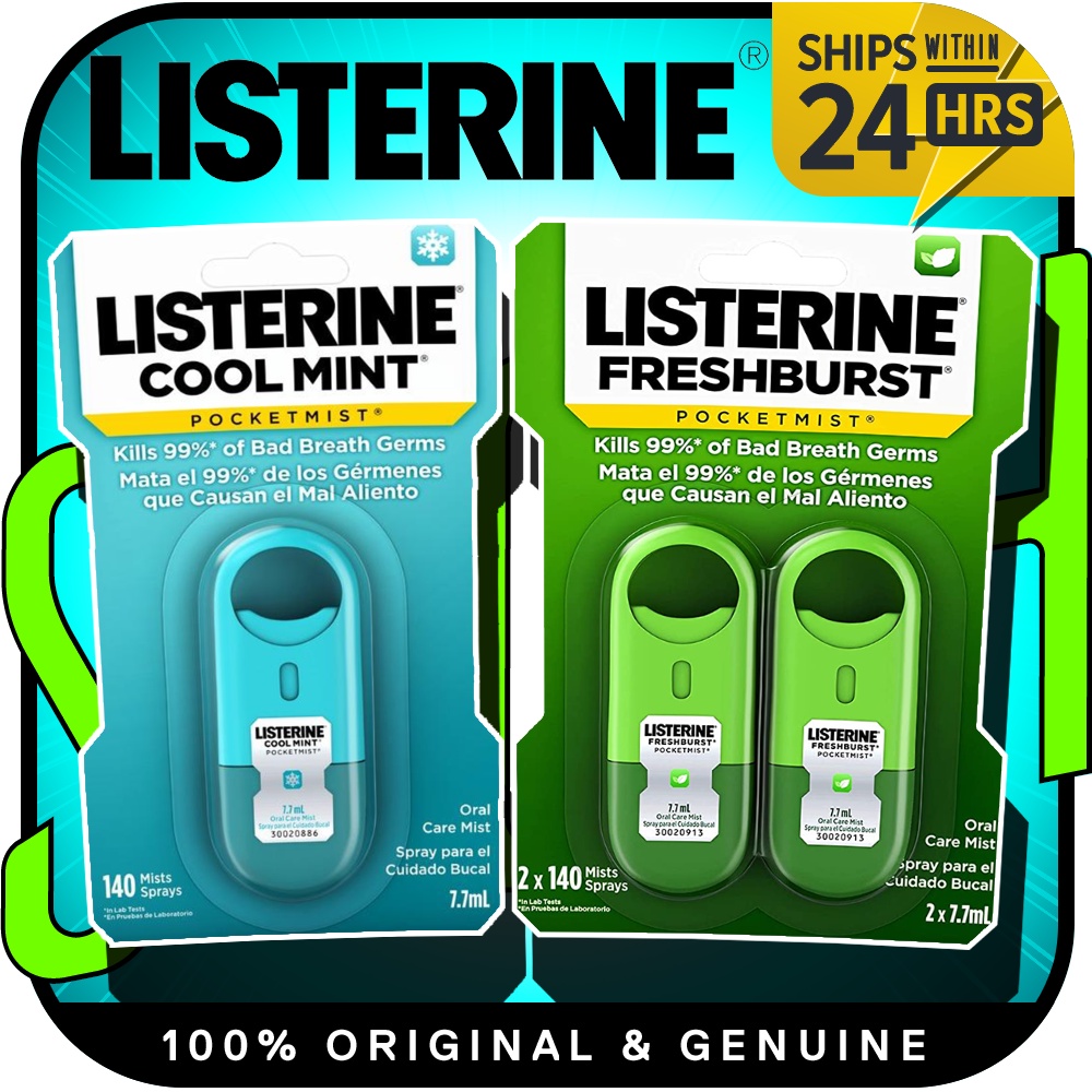 GENUINE Listerine Pocketmist Cool Mint / Freshburst - Oral Care Mist to ...