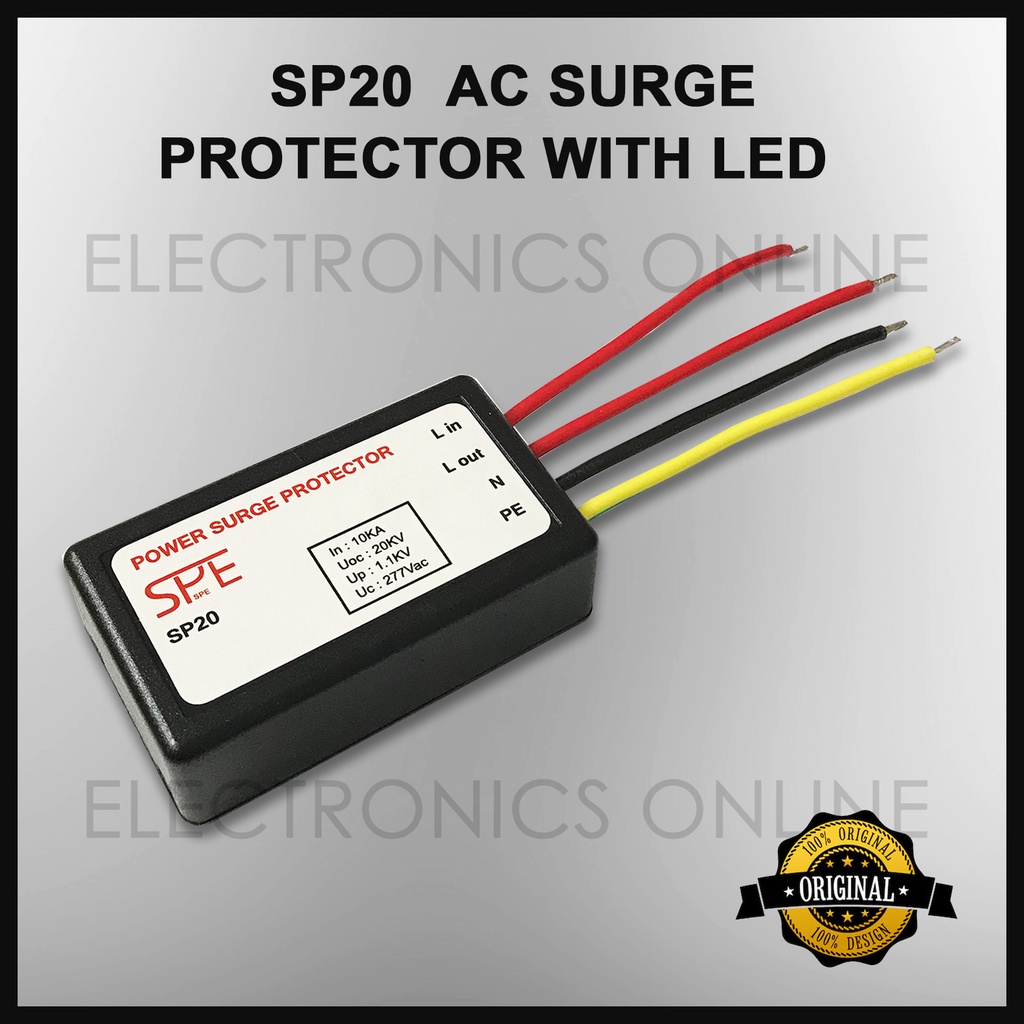 SP20 AC Power Surge Protector With LED Indicator 240V Lightning ...