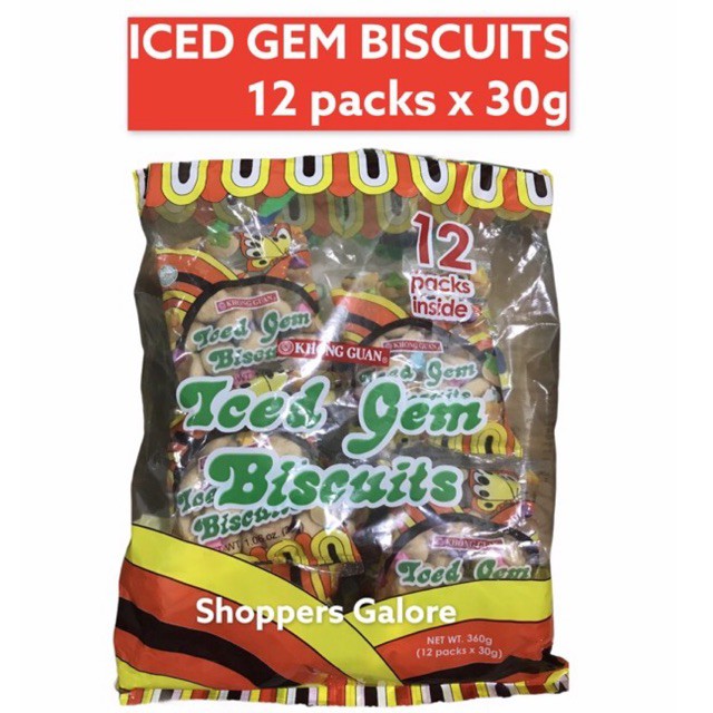 ICED GEM BISCUITS nt wt 360g 12 packs x 30g | Shopee Malaysia