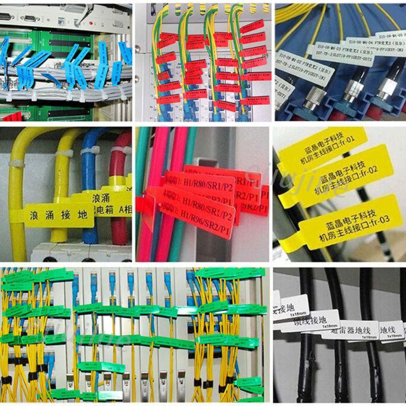 cc 30Pcs Cable Labels Sticker Waterproof Identification Tags Work with ...
